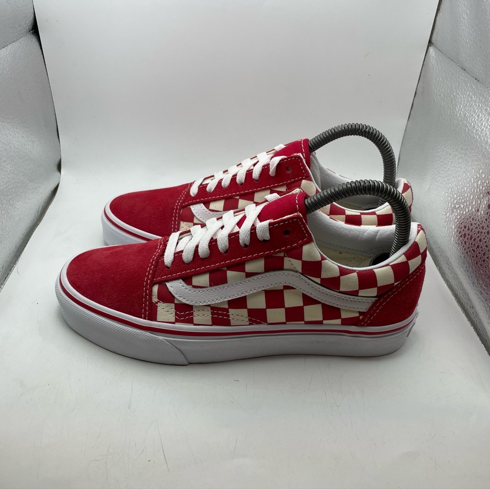 Vans Old Skool Red Checkered Sneakers Women’s 7 - Gem